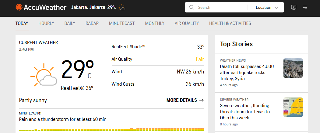 10 Situs Prakiraan Cuaca Terbaik dan Akurat 2023 - Teknovidia