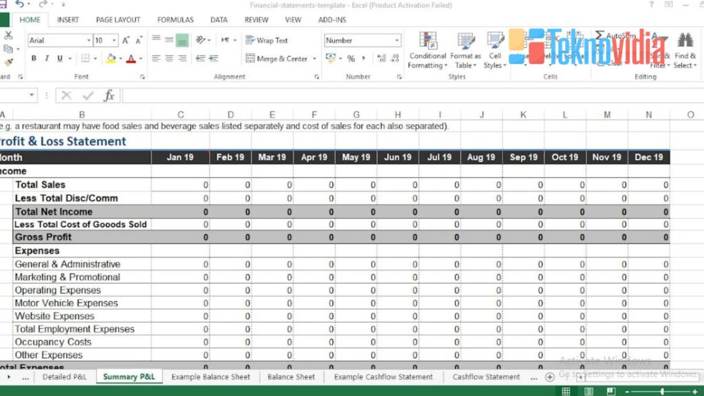 Simpel! Cara Membuat Laporan Keuangan Di Excel - Teknovidia