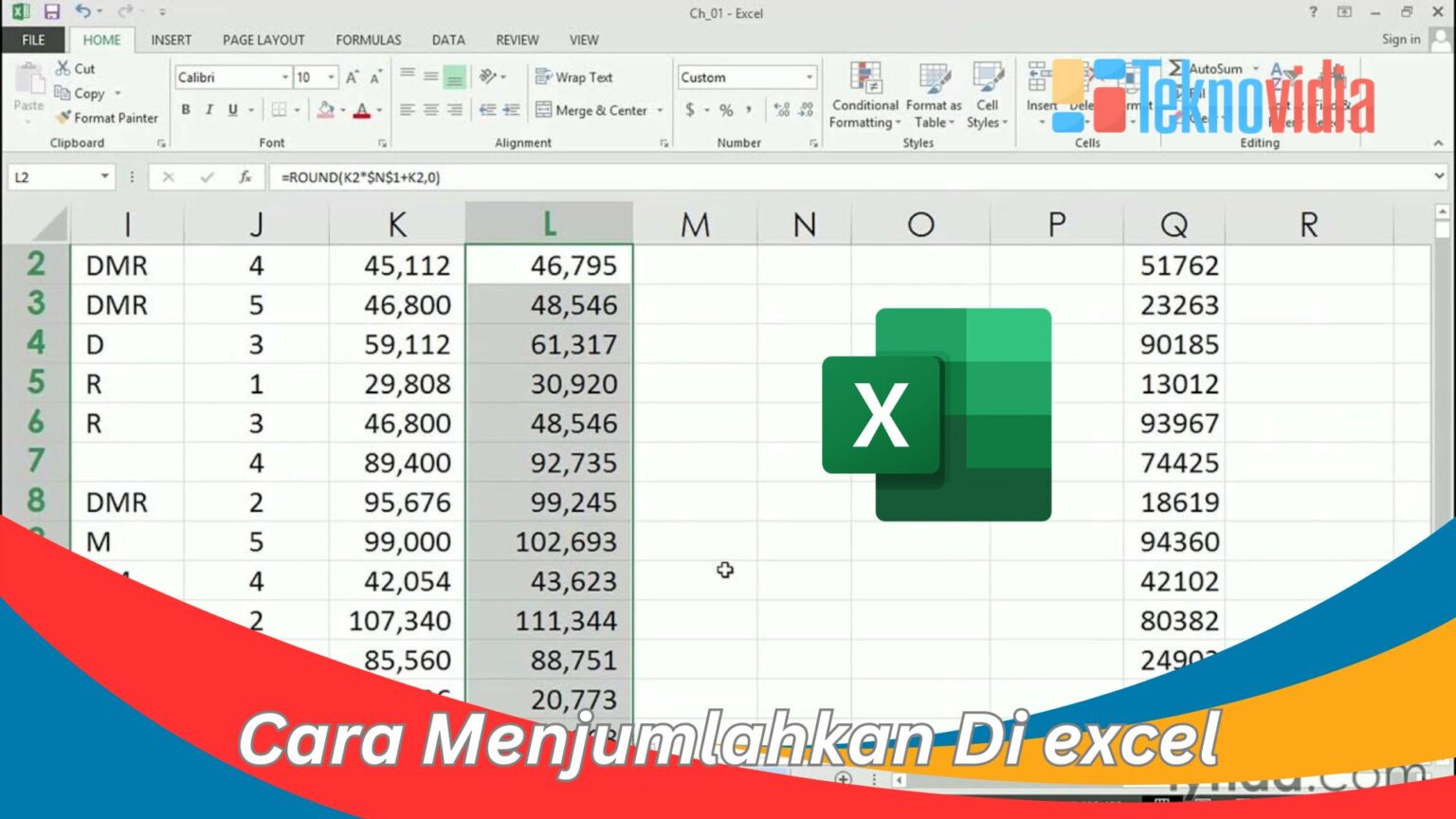 4 Cara Menjumlahkan Di excel Dengan Berbagai Metode - Teknovidia